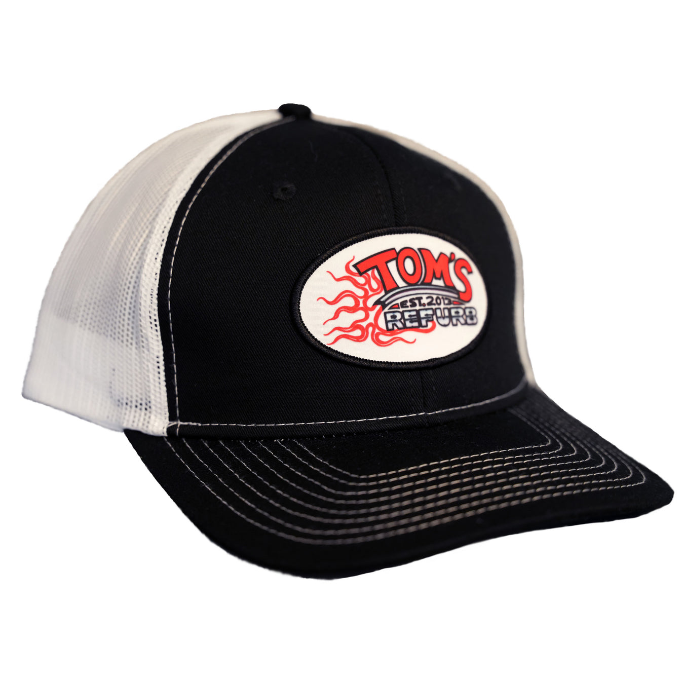White/Black Mesh Tom’s Refurb Hat – Tom's Refurb